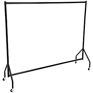 Amazon Basics Heavy Duty Rolling Garment Rack, Hanging Clothes Organizer Rail for Display and Storage, 72 x 60 Inches - Black