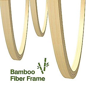 Caydo 6 Pieces Embroidery Hoop Set Bamboo Circle Cross Stitch Hoop Ring 4 inch to 10 inch for Embroidery and Cross Stitch