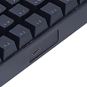 ciciglow Mechanical Gaming Keyboard, Portable 84 Keys USB C Keypads with RGB Backlight Light for PC Gamers Laptop Work，Wired Keyboards with Type C Port(Black)