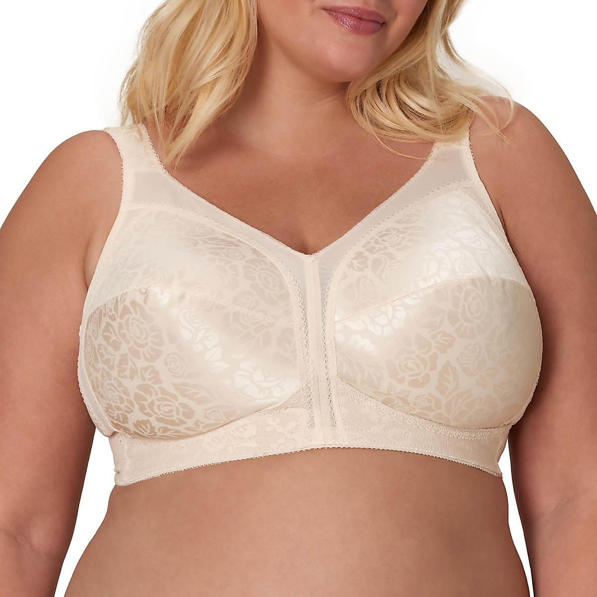 PLAYTEX Womens 18 Hour Comfort-strap Wireless Bra, Full-coverage With 4-way Trusupport, Single & 2-pack Bras, Natural Beige, 36C US