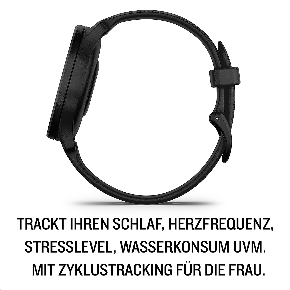 Garmin vivomove Sport, Hybrid Smartwatch, Health and Wellness Features, Touchscreen, Black