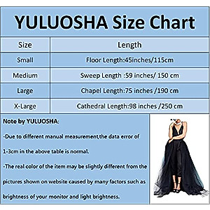 Women Wedding Maxi Tulle Skirts Detachable Train Overskirt Overlay Long Bridal Floor Length Ivory