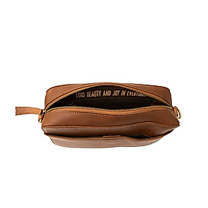 STS Ranchwear Compact Leather Kai Collection Adjustable Shoulder Strap Crossbody Bag, Tan