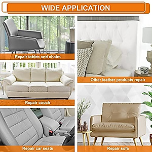 Self-Adhesive Leather Repair Patches,8x11 inch Leather Repair Tape for Couches,Vinyl Leather Repair Kit for Furniture,Drivers Car Seats,Handbags,Jackets Beige