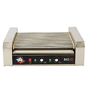 Roller Dog RDB30SS hot Dog Cooker, 23" L x 18 3/4" W x 8" H, Stainless Steel
