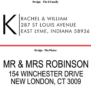 20 Designs to Choose!! Personalized - Address Stamp - Customized Stamp - Self-Inking Return Address Mail 3 Lines Custom Address Stamper - Black Red Blue Purple Green Ink - Wedding Invitation Stamp