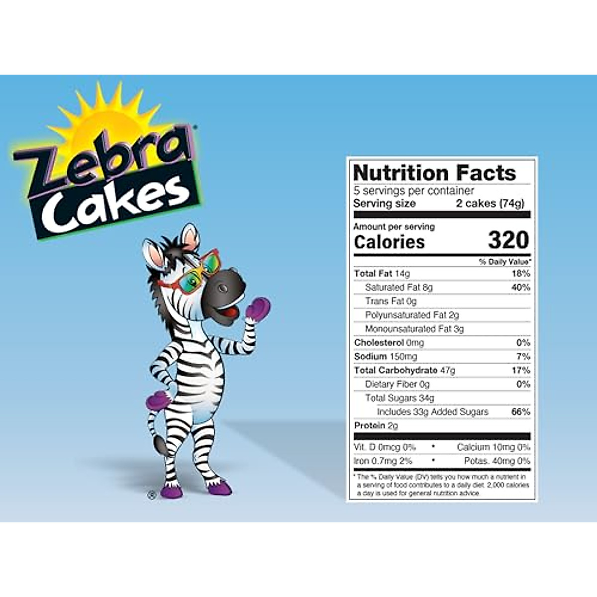 Little Debbie Zebra Cakes, 10 Twin-Wrapped Cakes, 13.0 OZ Box