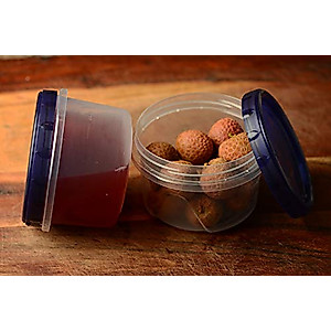 [5 PACK] 16 oz Twist Top Storage Deli Containers - Airtight Reusable Plastic Food Storage Canisters with Twist & Seal Lids, Leak-Proof - Meal Prep, Lunch, Togo, Stackable, BPA-Free Snack Containers