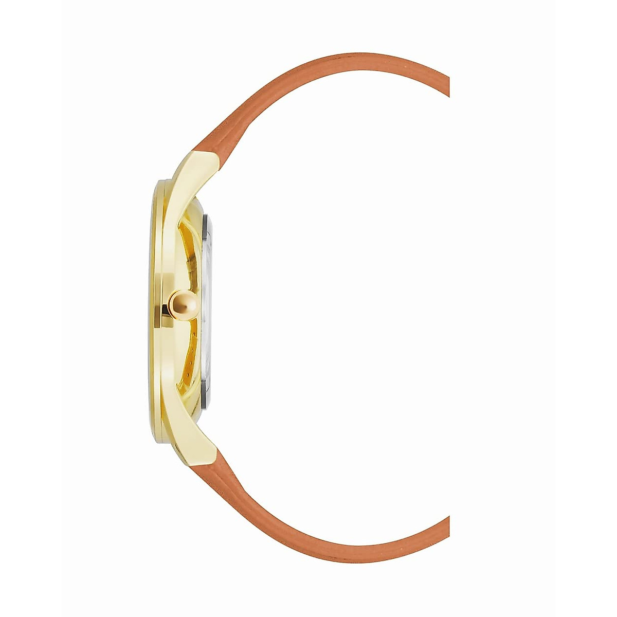 Nine West Women's Japanese Quartz Dress Watch with Faux Leather Strap, Brown, 18 (Model: NW/1994CHHY)