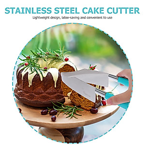 2Pcs Cake Slicer Cutters, Stainless Steel Cake Slicer, Better Quality and More Stable Cake Lifter Tools Pie Knife, Cake Pie Cutting for Cakes, Pie, Desserts Bread and Pizza (Random Color)