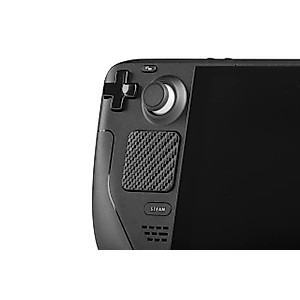 TouchProtect Steam Deck Grip Kit - Front touchpad and back button skin set. Steam Deck accessory bundle. (Carbon Fiber Black)