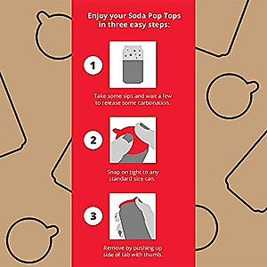 Soda Pop Tops - 12 Pack Can Lid Covers, Assorted
