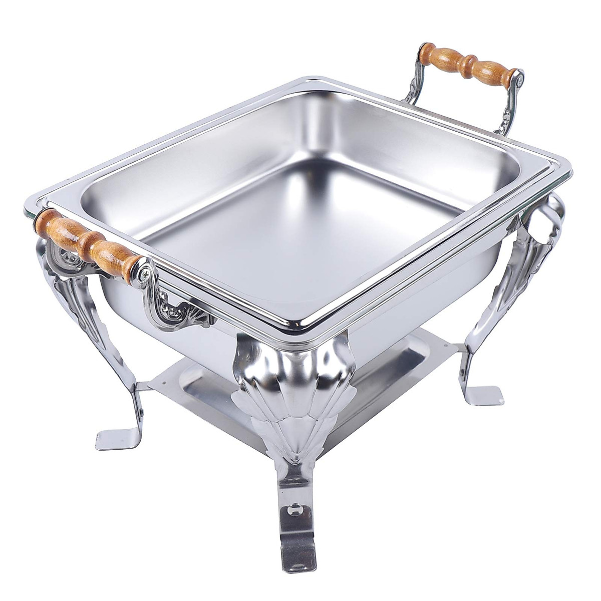Chafing Dish Buffet Set, Stainless Steel Food Warmer Buffet Square Chafing Dish Food Warmer for Parties Events Wedding