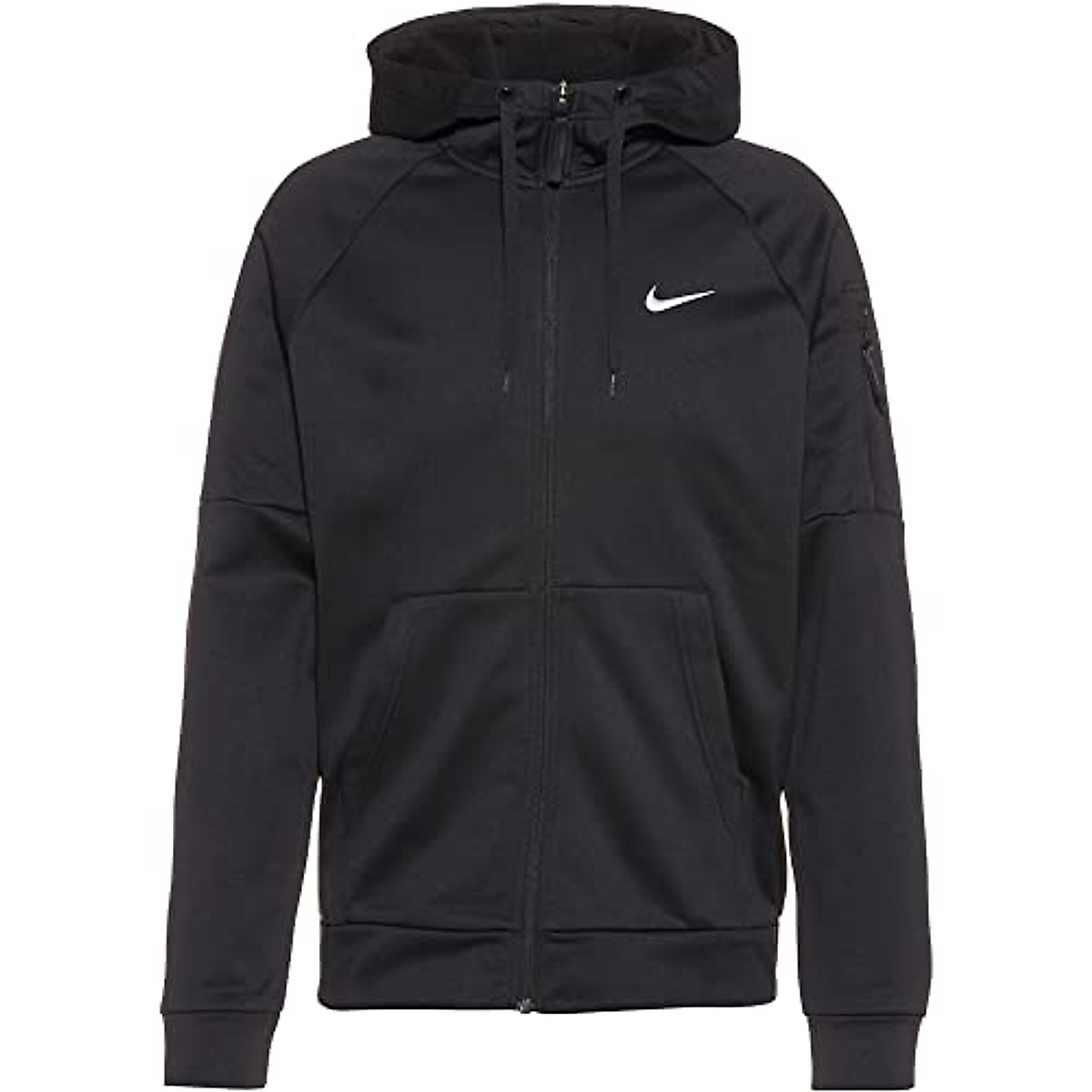 Nike Dry Men's Therma Full Zip Hoodie (as1, alpha, m, regular, regular, Black/Black/White)