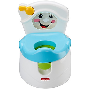 Fisher-Price Toddler Toilet Learn-to-Flush Potty Training Seat with Lights Sounds Phrases and Removable Potty Ring