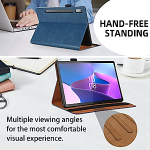 TIPOYOROO Case for Lenovo Tab P11 Pro 11.2" 2nd Gen 2022 (TB-138FC/TB-132FU) Bussiness Premium PU Leather Stand Folding Folio Cover for Lenovo Pad Pro 2022 Modle Shell Cover 11.2 inch -Navy Blue