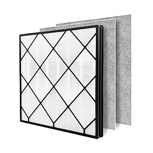 True HEPA Filter Replacement for Shark Air Purifier 4, Compatible with Shark HE400, HE401, HE401C, HE401NP, HE402, HE402C, HE405, UA415, Compare Part No. HE4FKBAS, HE4FKPET, HE4FKPETMB, HE4FKPRO