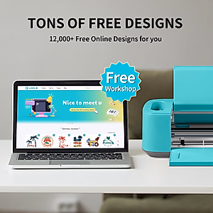 LOKLiK Crafter by HTVRONT Cutting Machine - Vinyl Cutter Machine for All Crafts, Cutting Machine for Vinyl, Iron On, Cardstock, Cuts 100+ Materials, Creates Customized Tshirt, Cards, Labels, Decals