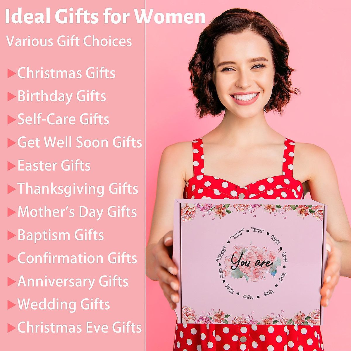 Christian Gifts for Women Faith, Based Catholic Religious Spiritual Box for Christian, Inspirational Birthday Gifts Basket for Women Best Friend, Mothers Day Gifts for Mom, Sister, Friends