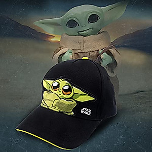 Star Wars Baby Yoda Hat Toddler Boys and Girls, Baby Yoda Baseball Cap 2-5 Years in Black