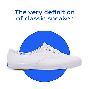 Keds Unisex Champion Lace Up Sneaker, Black Canvas, 9.5 Narrow US Women