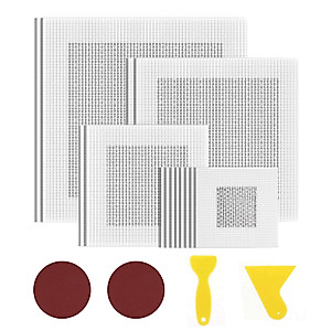 14 Pack Drywall Repair Kit - 2/4/6/8 Inch Aluminum Wall Repair Patch Kit with Extended Self-Adhesive Mesh, Small Large Hole Patching Kit