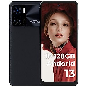 HOTWAV Note 12 Cell Phone Unlocked Android 13, 48+16MP Camera 8+128GB/1TB Expandable Mobile Phones, 6180mAh Battery 6.8" HD+ 4G Dual SIM Smartphone - Face ID/Fingerprint Unlock/NFC/GPS/20W Fast Charge