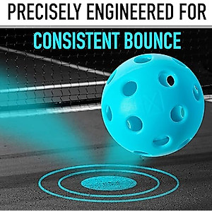 Franklin Sports X-26 Pickleballs - Indoor - 3 Count (Pack of 1) - USAPA Approved - Blue