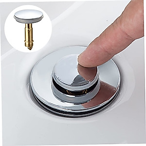 up Sink Drain Stopper,38 MM Push Sink Drain for Kitchen Bathroom sink Bath, Brass Chrome Plating