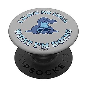 Disney Lilo & Stitch No Idea Stitch PopSockets PopGrip: Swappable Grip for Phones & Tablets