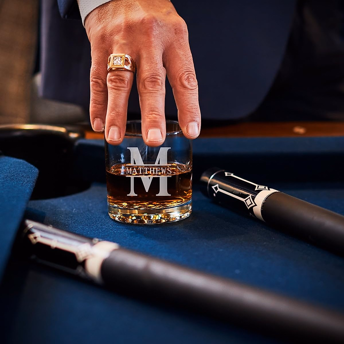 Personalized Buckman Whiskey Glasses, Set of 4 (Custom Product)