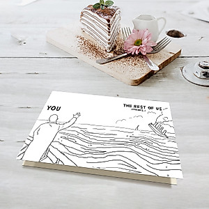 UUEFKTN Funny Coworker Leaving Card Farewell Card, 2024 Grads Card, Cute Retirement Card Gift for Boss Colleague, Goodluck Card Miss You Card, Congratulation New Job Card,Graduation Card