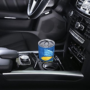 VKKOEWL sunflower Flag of Ukraine Ukrainian flag Stainless Steel Insulated Tumbler 20 Oz Travel Water Bottle Coffee Mug Drink Cup With Lid Straw