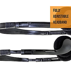 Soundnetic SN09 Disposable Stereo Headphones, Black, Count of 100, Pack of 1