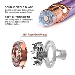 tuokiy Flawless Finishing Touch Facial Hair Remover Tool for Women - 6 Replacement Heads, As Seen On TV