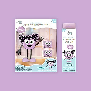 New Glo Pals Lumi Water-Activated Bath Toy with 6 Reusable Light-Up Cubes for Sensory Play