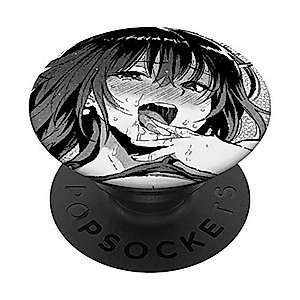 Ecchi Otaku Hentai Waifu Ahegao Girl Manga Anime Gift PopSockets PopGrip: Swappable Grip for Phones & Tablets