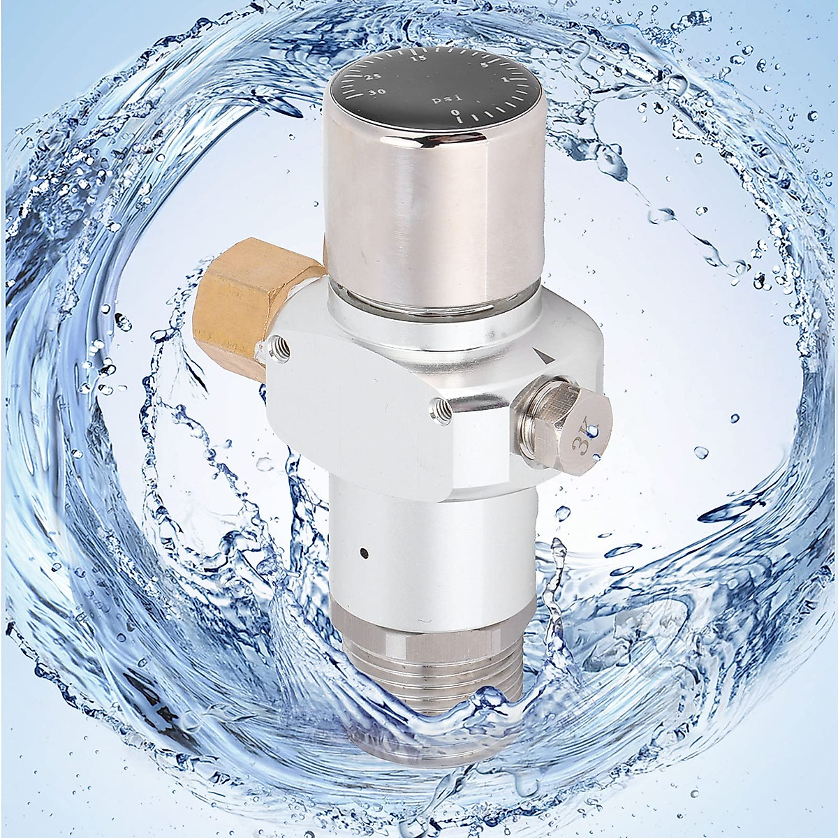 Coffee Nitrogen Charger Beer N2 Gas Regulator Mini with Gas Ball Lock Aluminum Alloy N2 Regulator 0‑30PSI PSI Tanks Pressure For Coffee Cocktail Refill