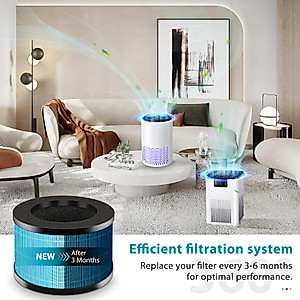 3 Pack MK06 MK01 Filter Replacement Compatible for AROEVE MK01 MK06 MG01JH, and for ToLife TZ-K1, H13 Ture HEPA filter