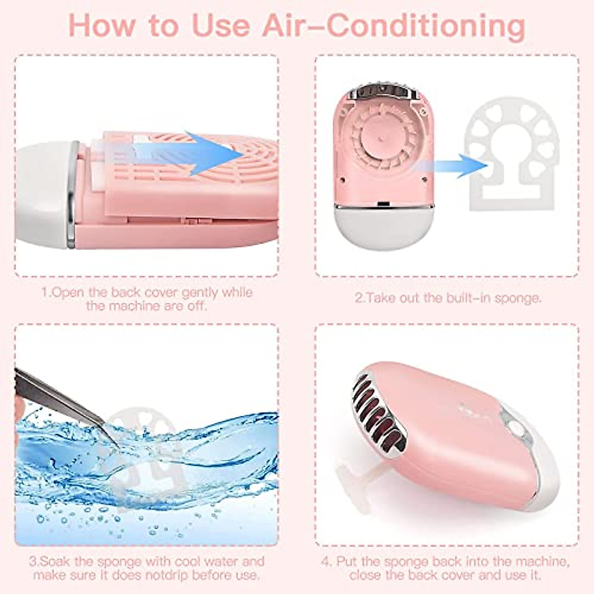 Shmian Lash Fan for Eyelash Extension, USB Mini Eyelash Fan Quick Dryer Cooling Fan with Lash Cleaning Supplies-Lash Shampoo Brush and Plastic Wash Bottle, Pink