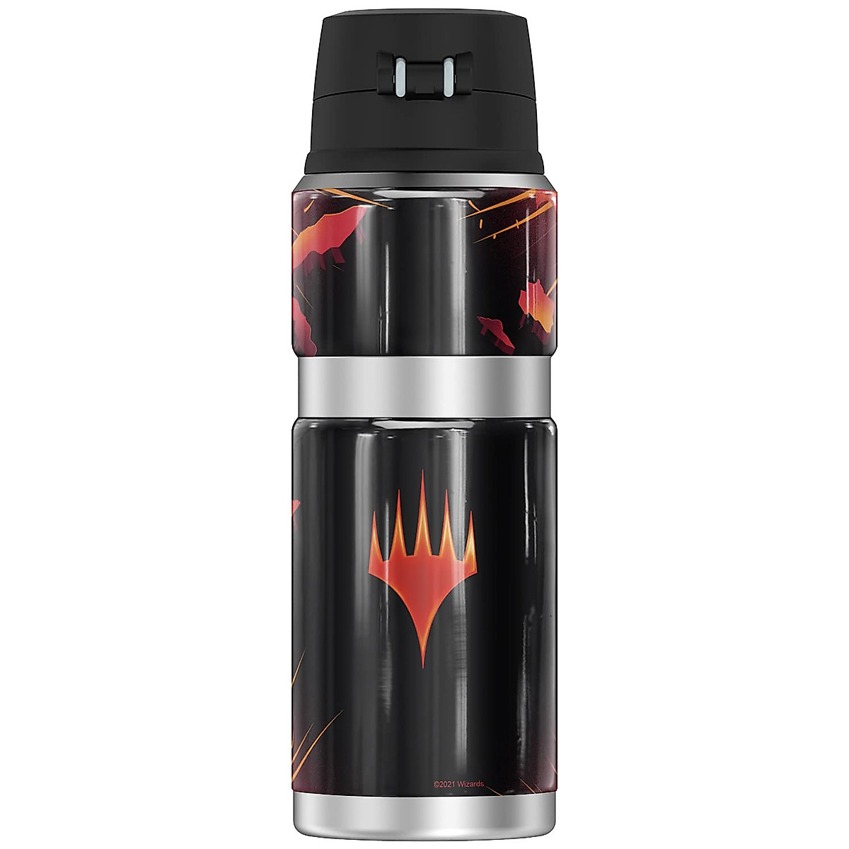 Magic The Gathering Red Mana Stylized THERMOS STAINLESS KING Stainless Steel Drink Bottle, Vacuum insulated & Double Wall, 24oz