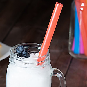 Jumbo Smoothie Straws Assorted Colors [100 Count]