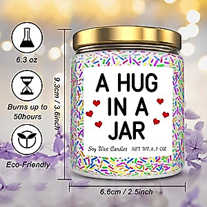 A Hug in a Jar Candles Gifts Get Well Soon Gifts for Women Best Friend Birthday Gifts for Women Christmas Gifts Thinking of You Gift for Women Mom Female Bestie Her Coworker Nurse Encouragement Gifts