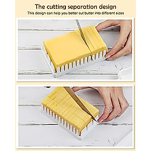 Butter Dish with Lid for Countertop, Bumzoi Butter Dish with Humanized Design, Butter Keeper for Refrigerator, Butter Dishes with Handle Storage Perfect for West/ East Coast Butter