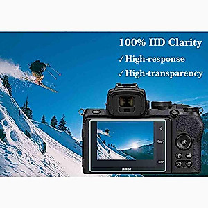 ULBTER Z50 Screen Protector for Nikon Z 50 Z50 Mirrorless Digital Camera & Hot Shoe Cover, 0.3mm 9H Hardness Tempered Glass Saver Anti-Scrach Anti-Fingerprint Anti-Bubble Anti-Dust [2+3Pack]
