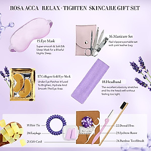 Facial Skin Care Set & Spa Kit - Mothers Day Gift Ideas, Self-care Relaxation Gifts, Skin Care Collection with Essential Oils, Hyaluronic Acid, Vitamin E. (Lavender)