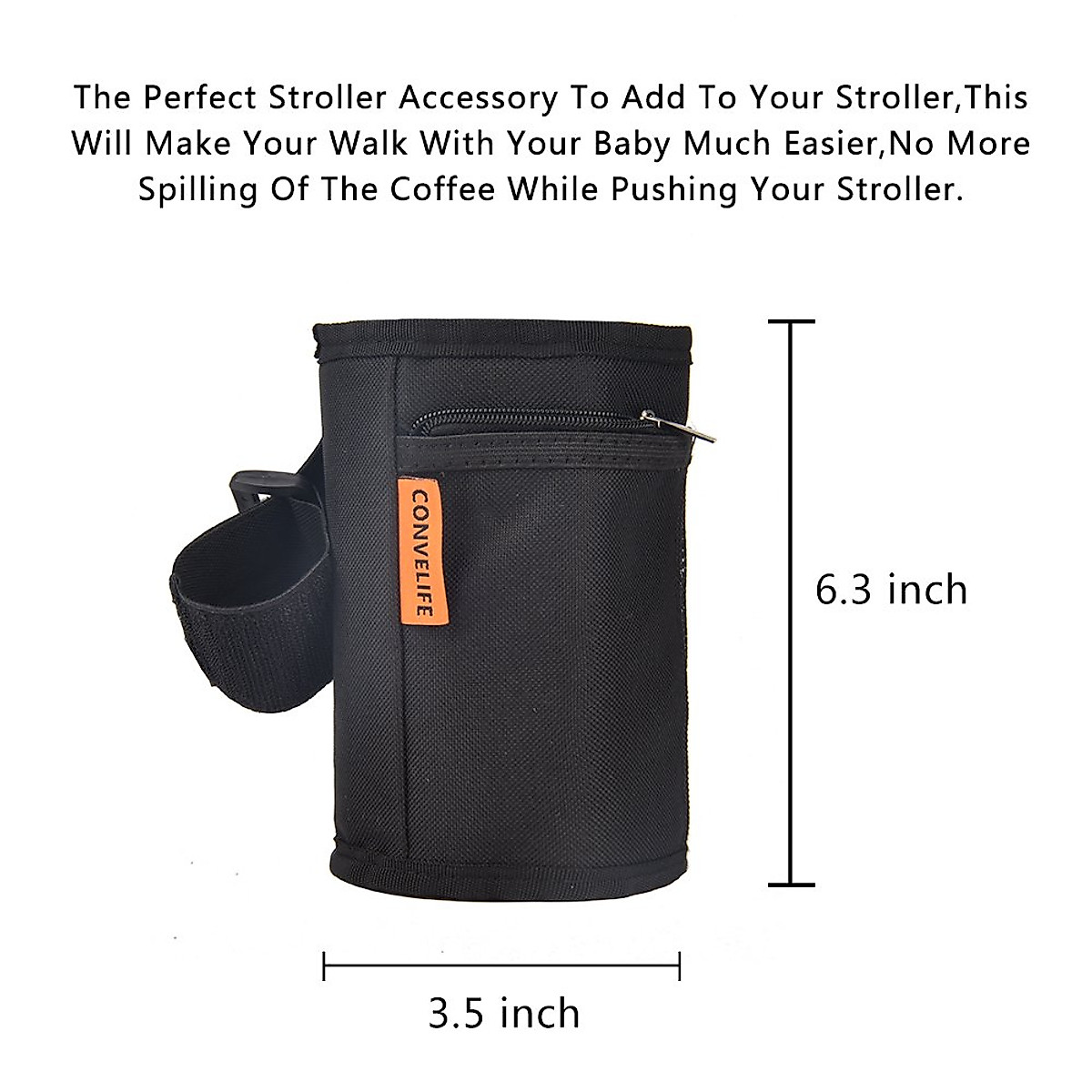 Cup Holder,Stroller Bottle Holders,Insulated,Thermal,Waterproof Anti-Slip Cup Drink Holder for Universal Stroller,Bike,Yeti,Huffy,Mountain,Pushchair,Wheelchair