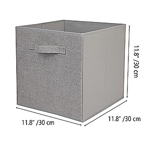 OVAKIA Storage Cube Organizer 4 Pack Collapsible Closet Bins with Handle Fabric Storage Boxes for Clothing Organization Shelf Basket for Bedroom Living Room Playroom