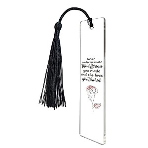 Inspirational Bookmark Gifts for Women Girls Lovers Bookworm Sister Daughter Book Female Friend Sister Gifts Friendship Gifts Never Underestimate The Different You