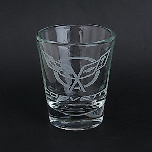 Corvette Shot Glass with C5 Corvette Logo : 1997-2004 C5 & Z06